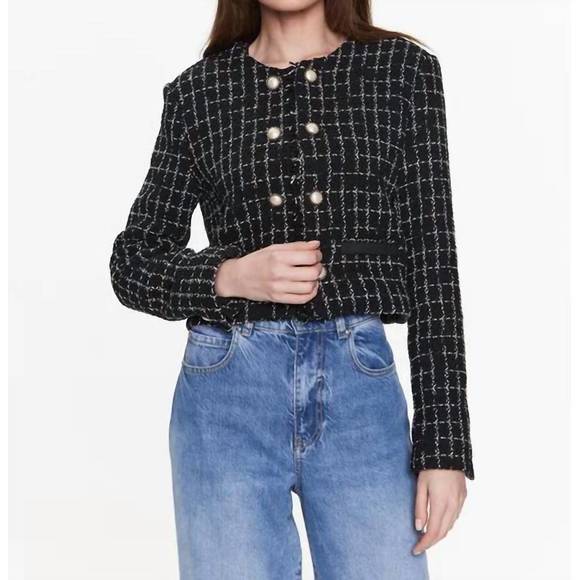 Pinko | Jackets & Coats | New Pinko Esile Giacca Tweed Jacket In ...